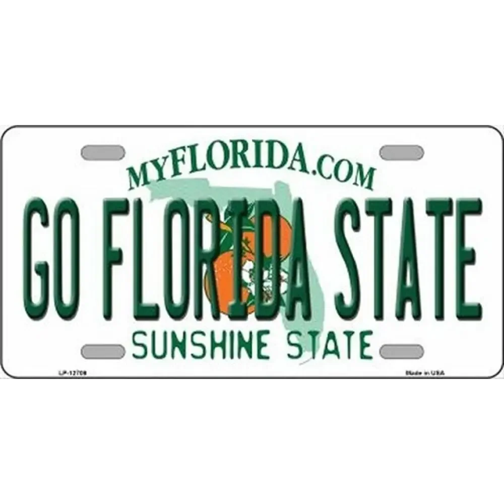 NCAA | Wall Decor | Ncaa Go Florida State License Plate College ...